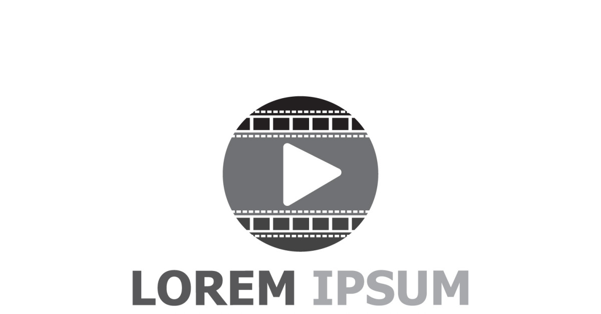 Logo de vidéo de film de bande de film V20 - TemplateMonster