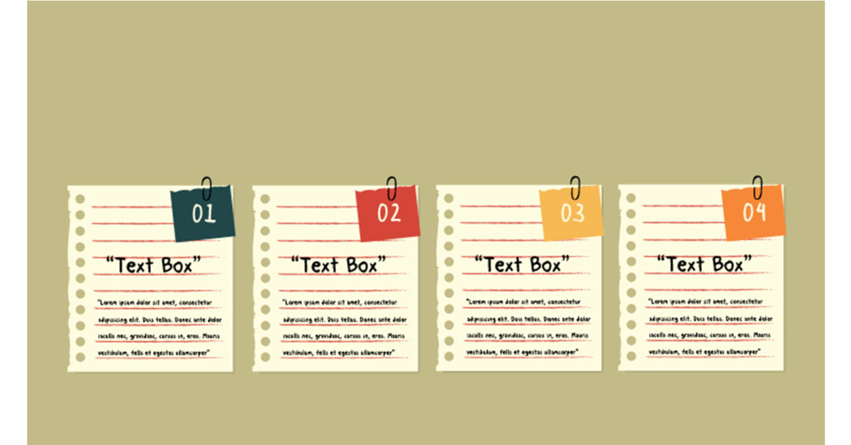 Text Box with Note Paper Illustration - TemplateMonster