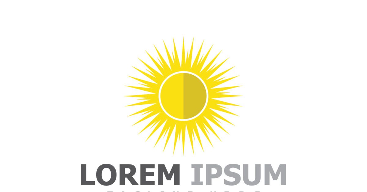 Logotipo do Sol e Símbolo Vetor V10 #244615 - TemplateMonster