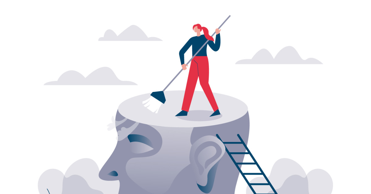 Clean Up Brain Free Illustration Concept Vector