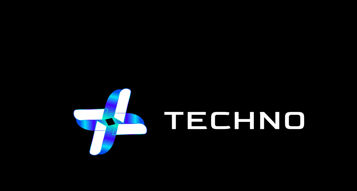Techno Blue Tech Gradient Logo #244702 - TemplateMonster