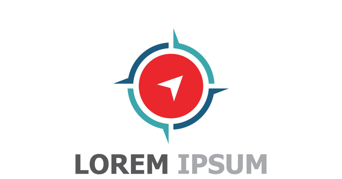 Modèle de logo de navigation boussole V15 - TemplateMonster