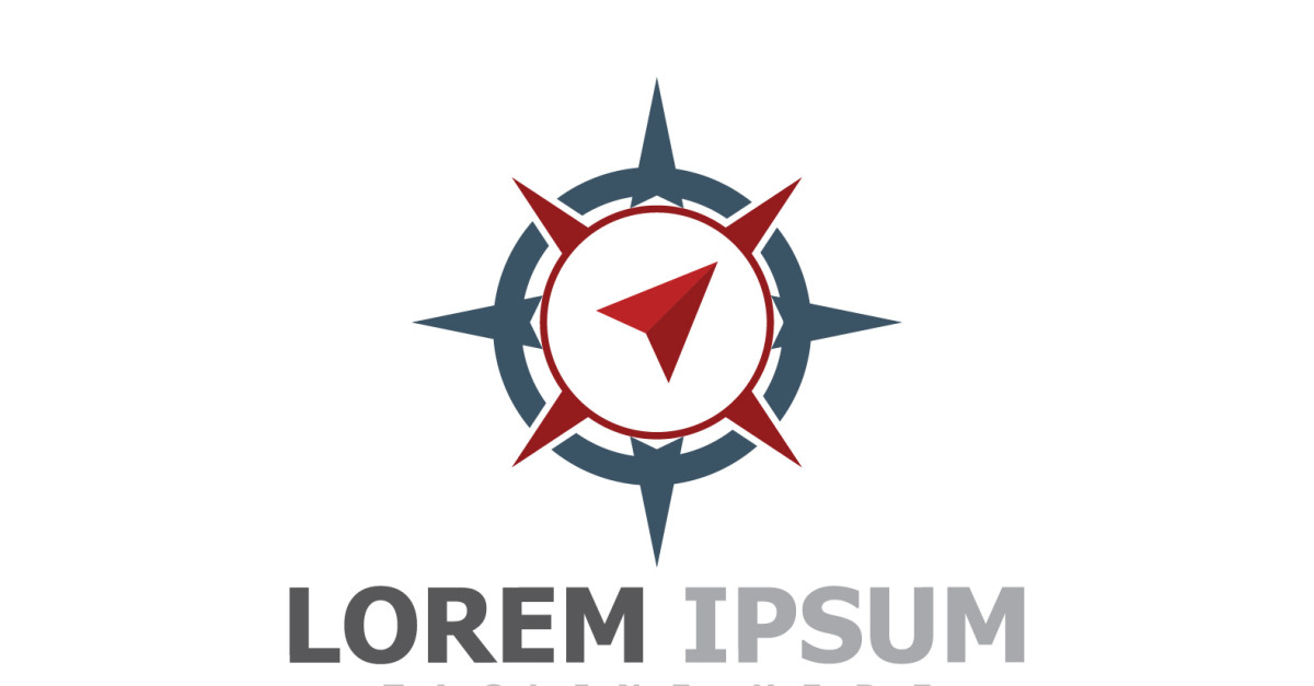 Modèle de logo de navigation boussole V2 - TemplateMonster