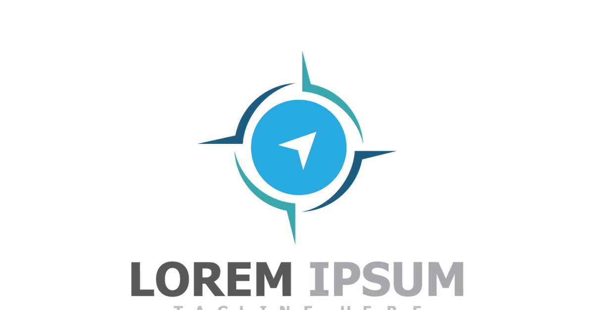 Modèle de logo de navigation boussole V33 - TemplateMonster