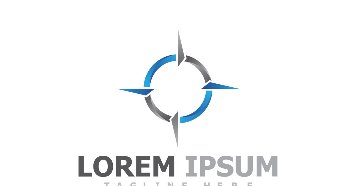 Modèle de logo de navigation boussole V7 - TemplateMonster