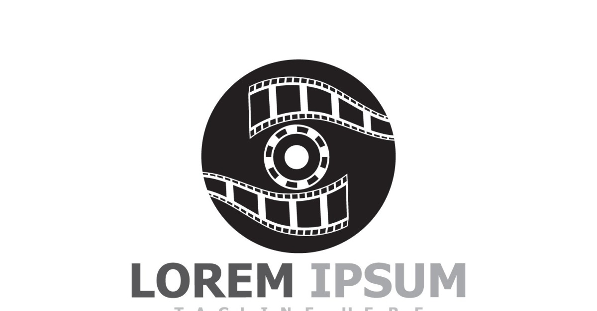 Modèle de logo de pellicule de film V12 - TemplateMonster