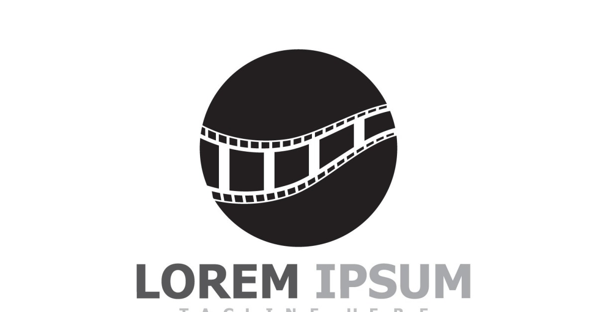 Modèle de logo de pellicule de film V6 - TemplateMonster