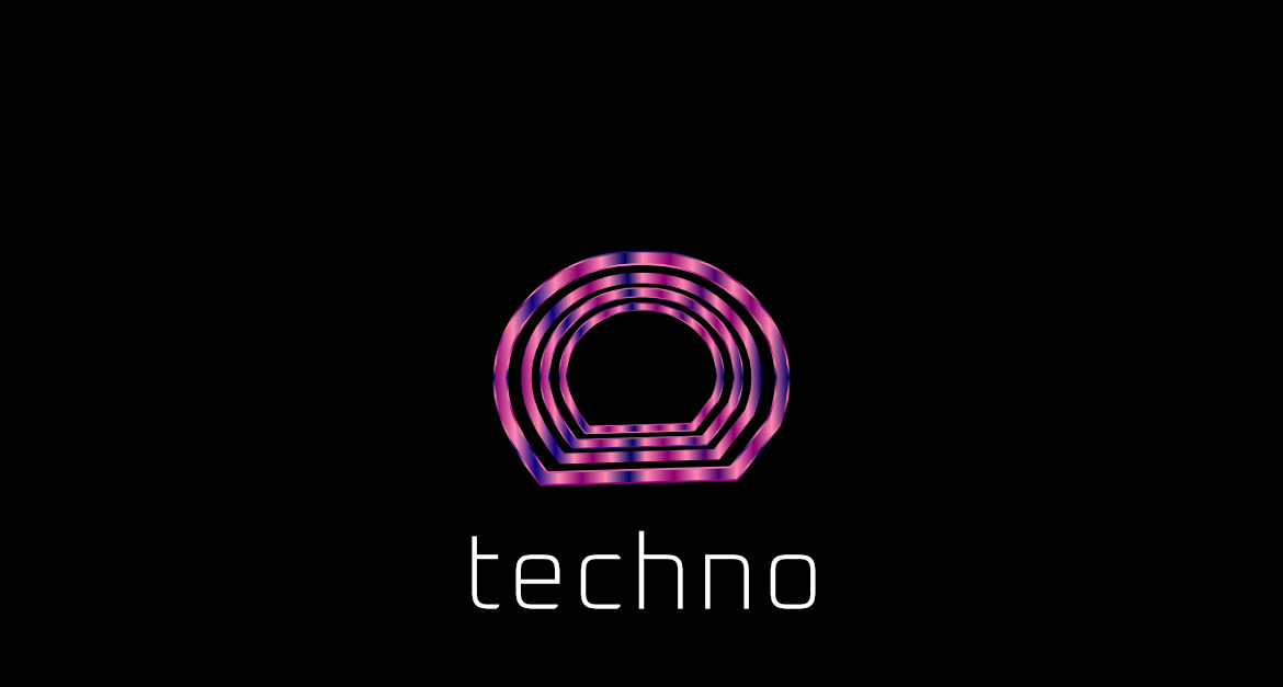 Abstract Techno Round Purple Logo #245217 - TemplateMonster