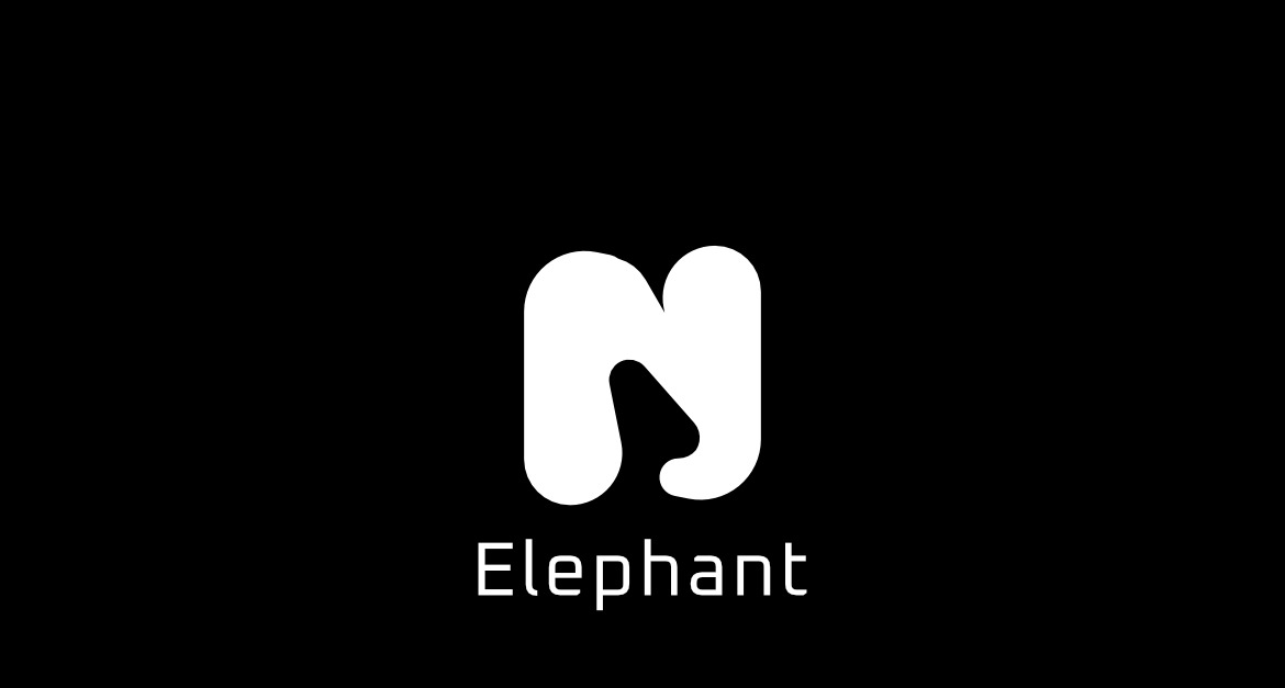 Elephant Nose Negative Space Letter N Logo - TemplateMonster