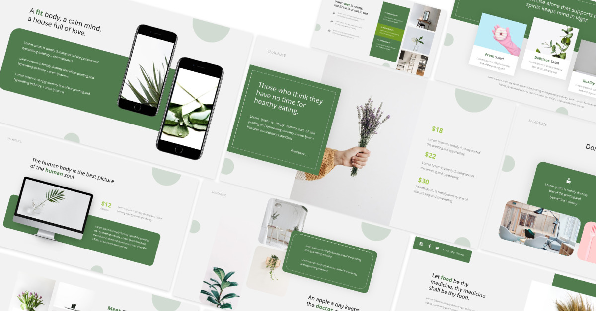 Saladslice Powerpoint Template #245270 - TemplateMonster