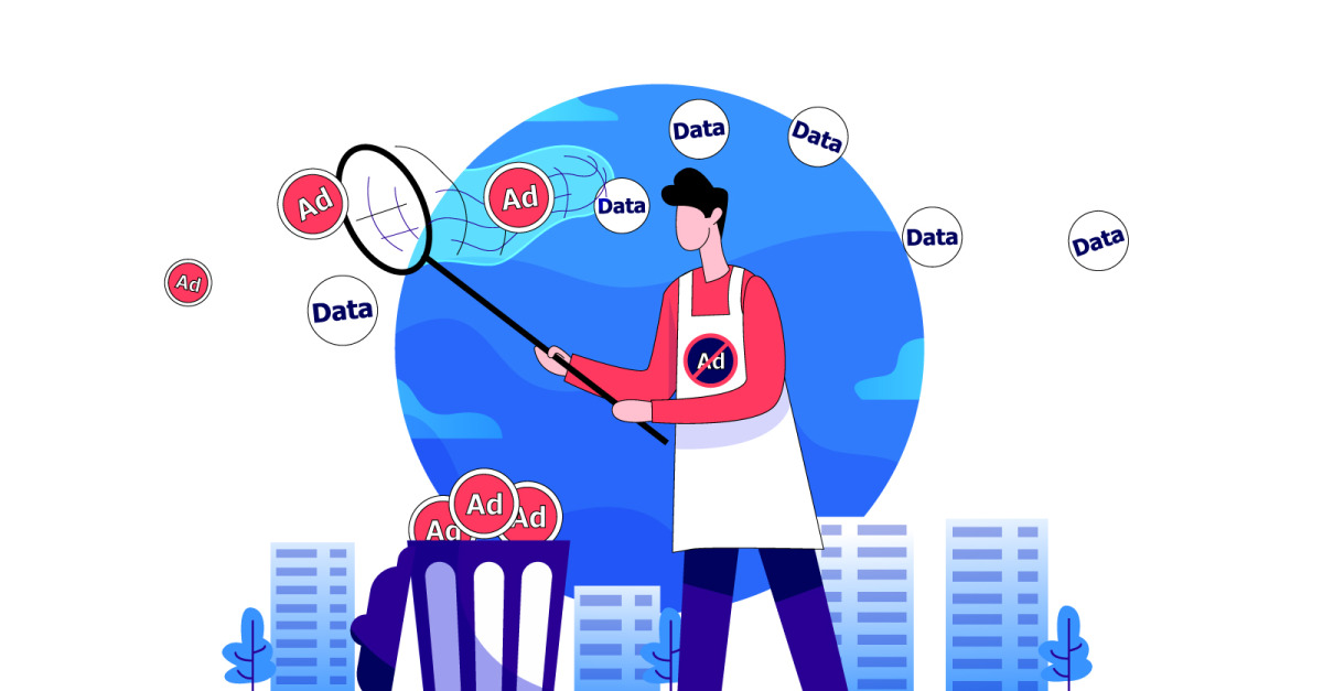 Free Data Collection And Digital Advertising Illustration Concept Vector