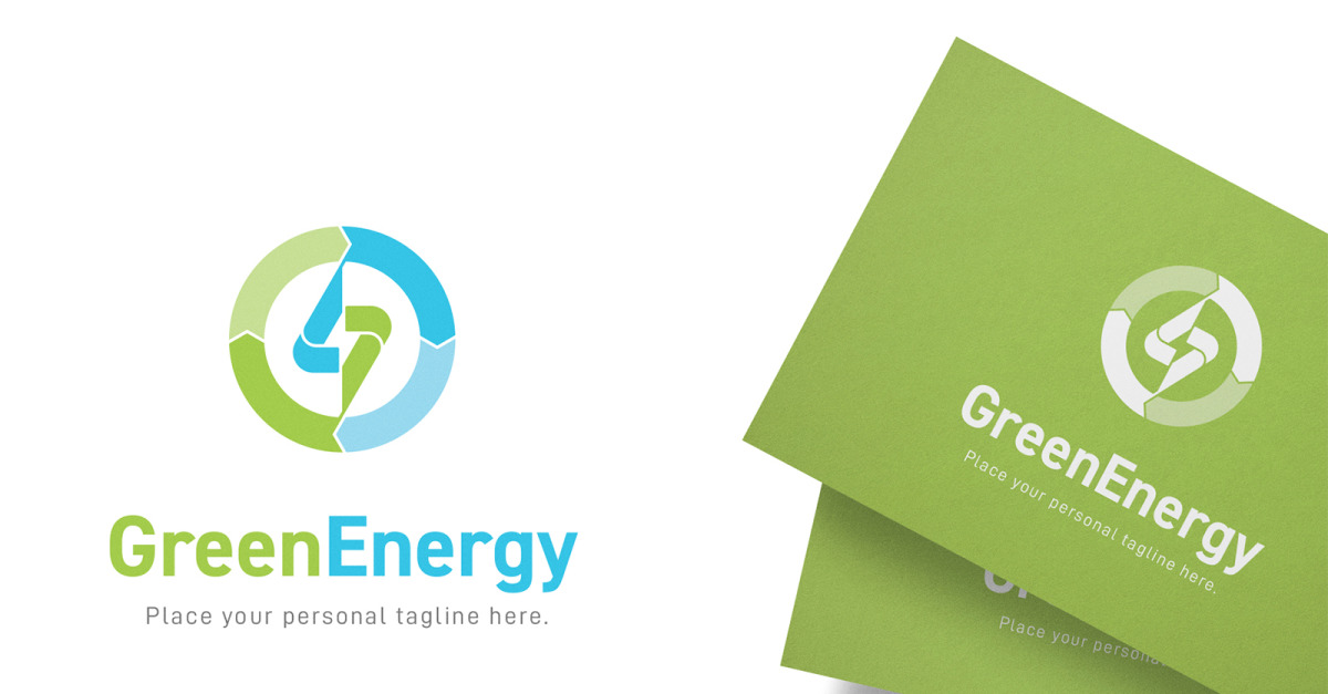 Modèle de logo de solutions d'énergie verte