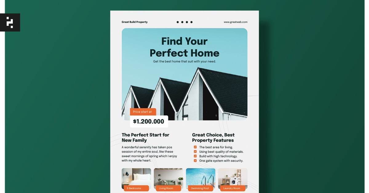 Real Estate Property Flyer Set #245640 - TemplateMonster