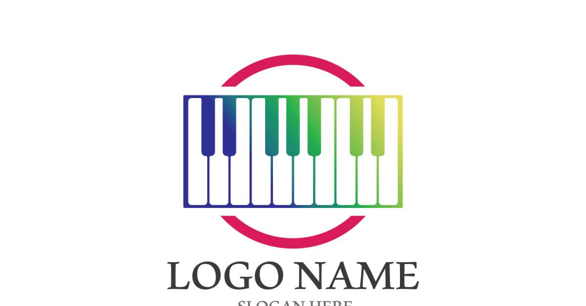 Piano Logo And Symbol Vector Template V10 - TemplateMonster