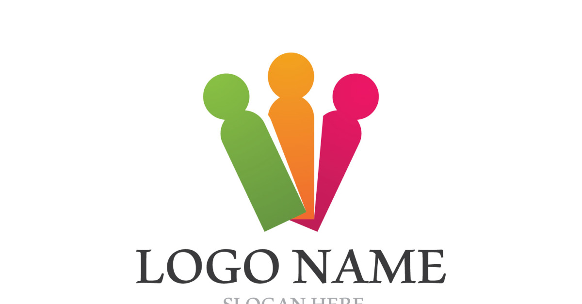 Eğitim İnsanlar Başarı Logo Vektör V3 - TemplateMonster