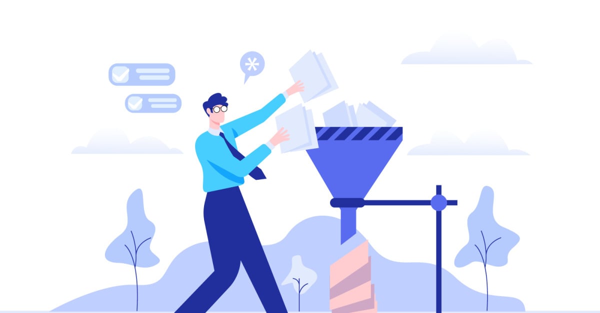 Data Filtering Free Illustration Concept Vector