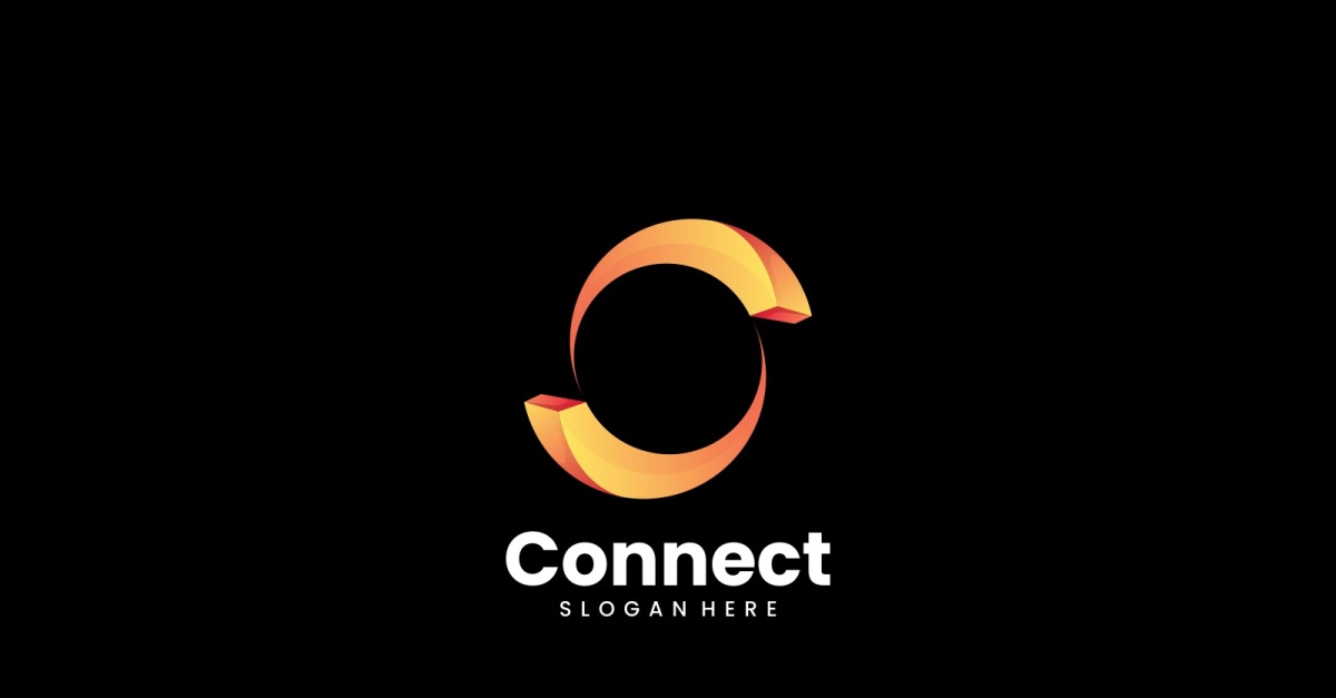 Abstract Connect Gradient Logo Design - TemplateMonster