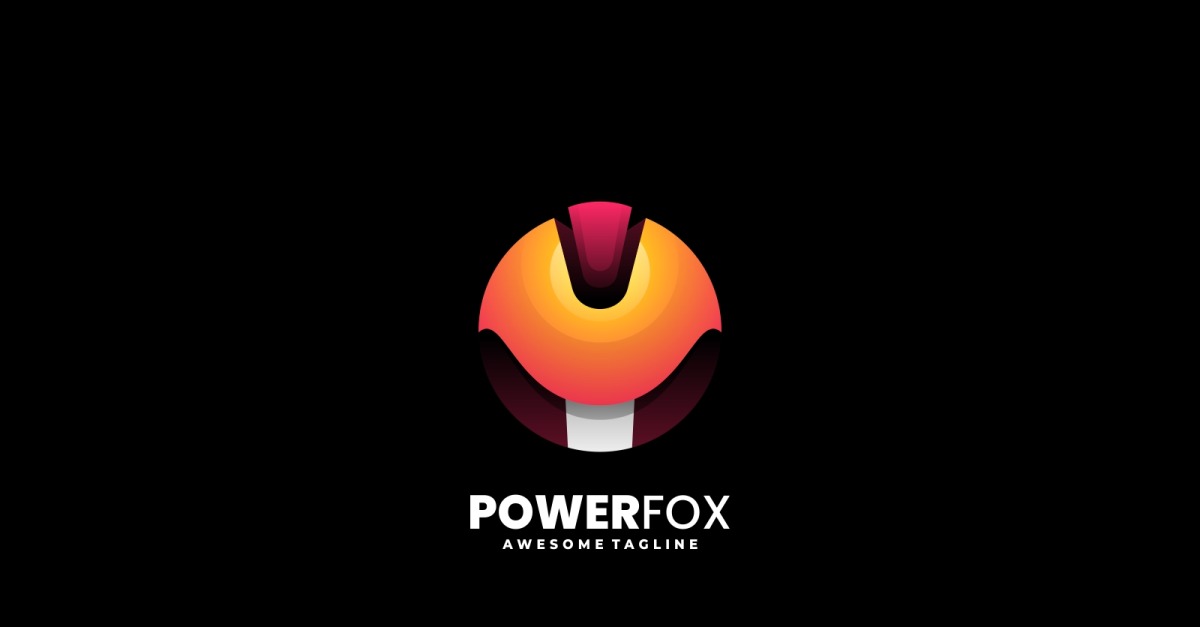 Power Fox Gradient Logo Style #246275 - TemplateMonster