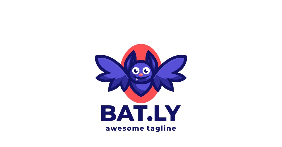 Bat Simple Mascot Logo Design #246388 - TemplateMonster