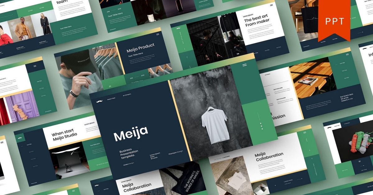 Meija – PowerPoint šablona #246882 - TemplateMonster