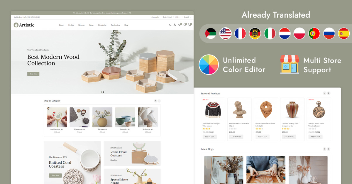 Artistic - Handmade Art and Craft Store Prestashop Theme