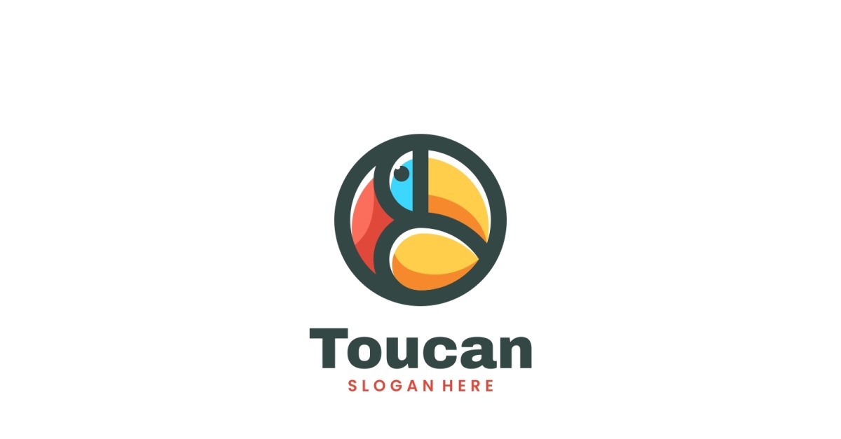 Circle Toucan Simple Mascot Logo #247153 - TemplateMonster