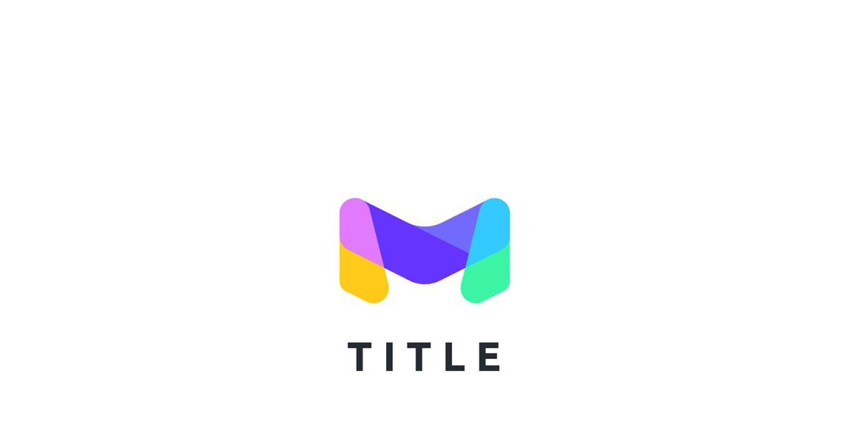 Modern Minimal Elemental M Colorful Tech Logo