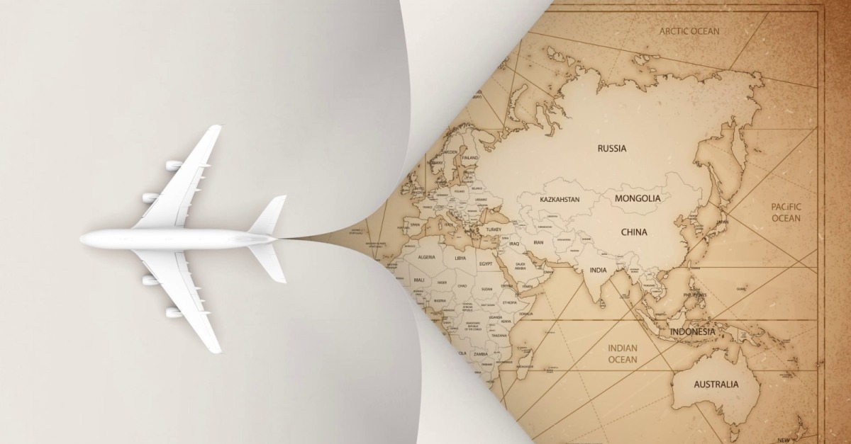 Airplane Opening World Map Unfold Tourism Revealing Planet Earth 4K ...