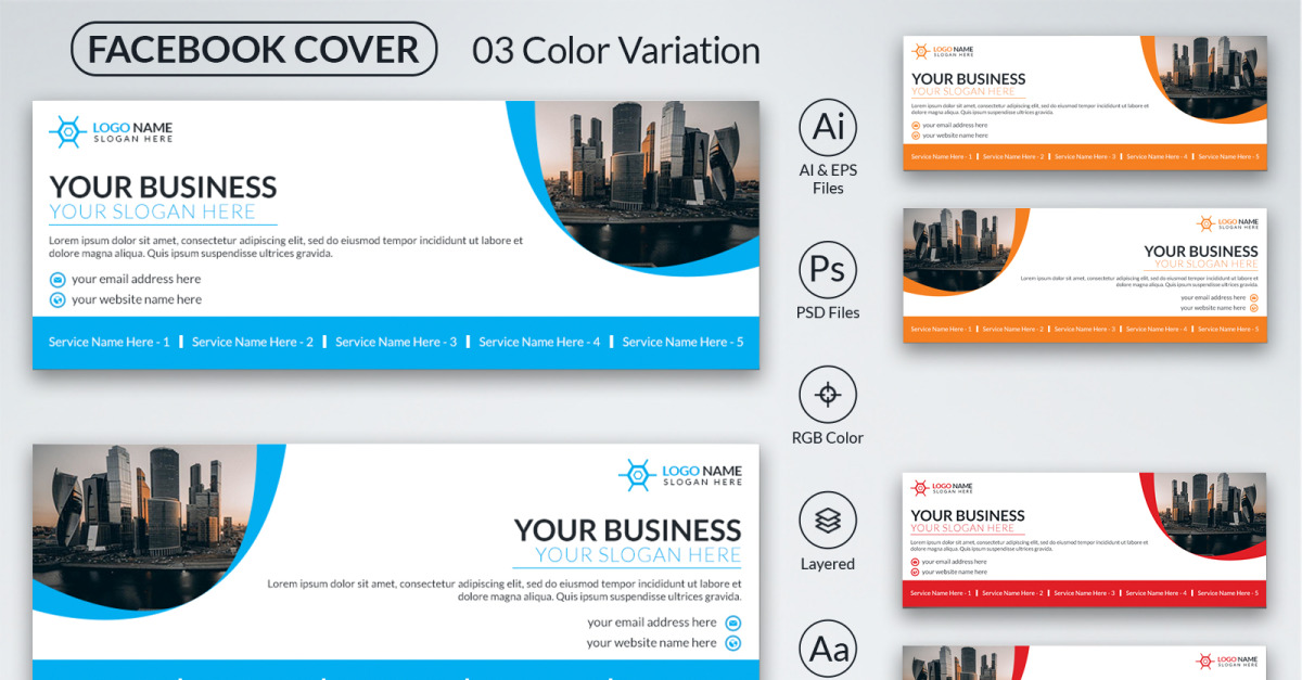 Creative Facebook Cover Design Template - TemplateMonster