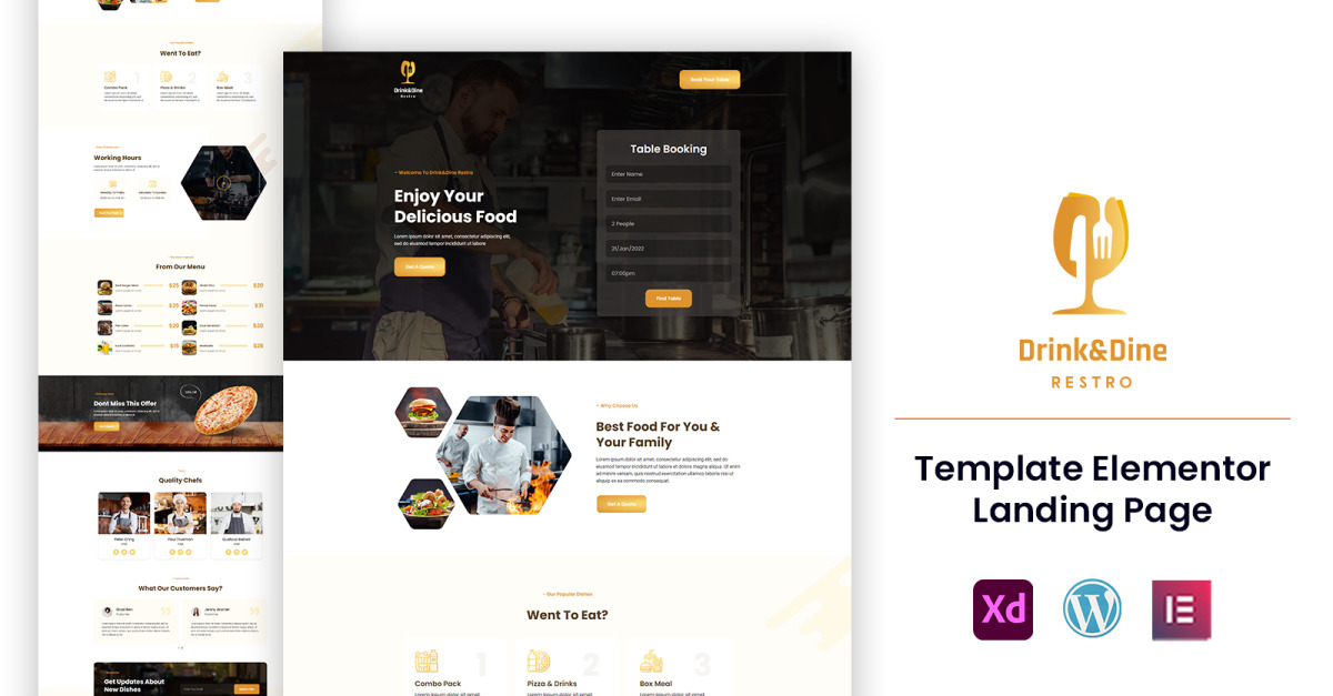 Drink&Dine Restro - Restaurant Services Elementor Mall