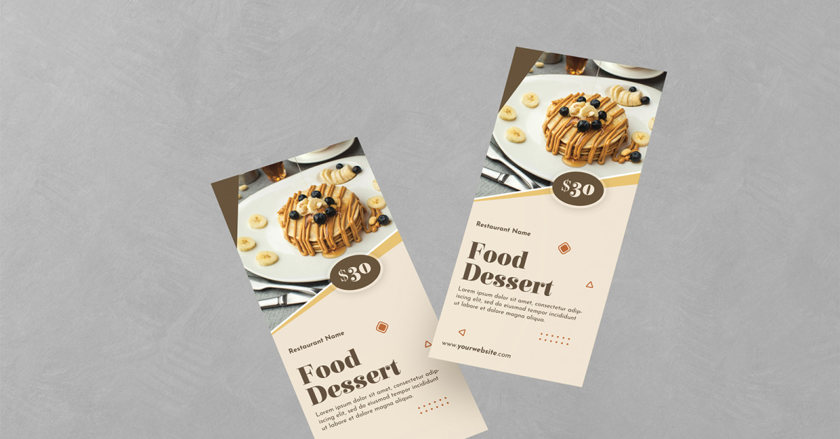 Food Dessert DL Flyer Templates #247411 - TemplateMonster
