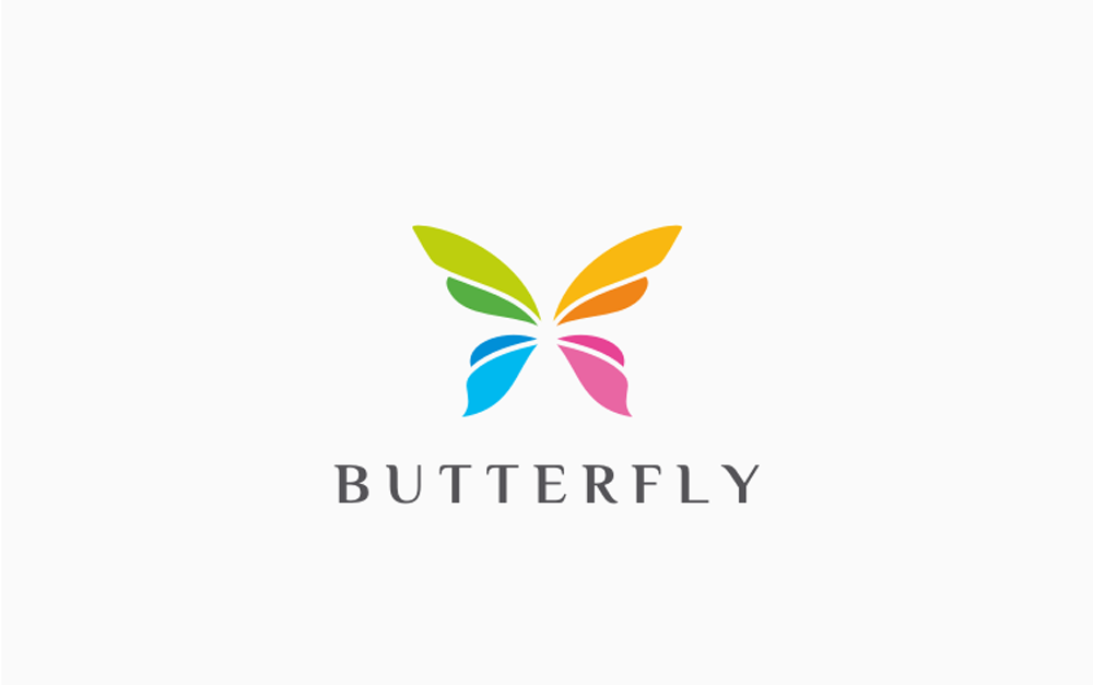 Butterfly Colors Logo Template #247548 - TemplateMonster