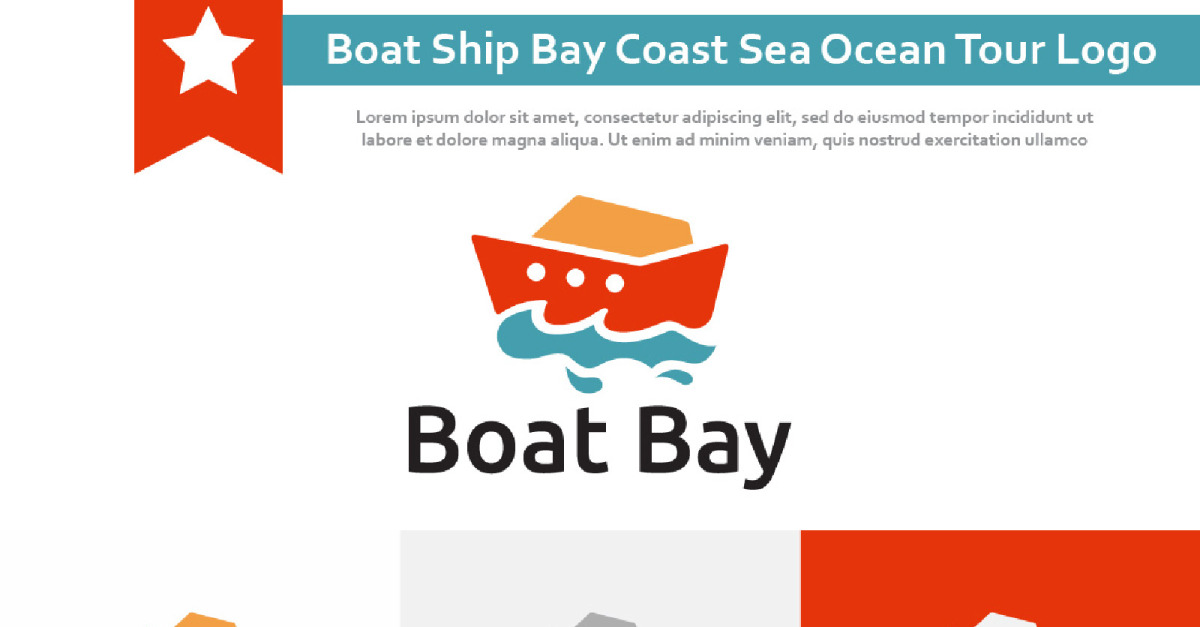 Boat Ship Bay Coast Sea Ocean Tour Travel Adventure Logo