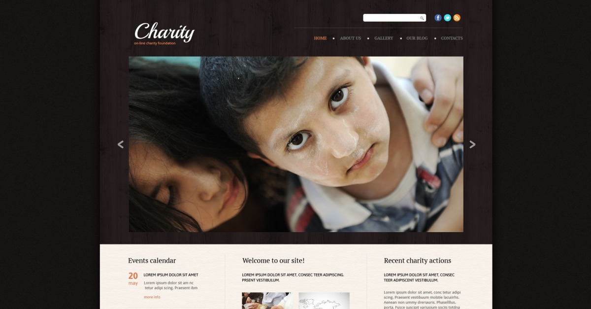 Charity Website Template for Free #248051 - TemplateMonster
