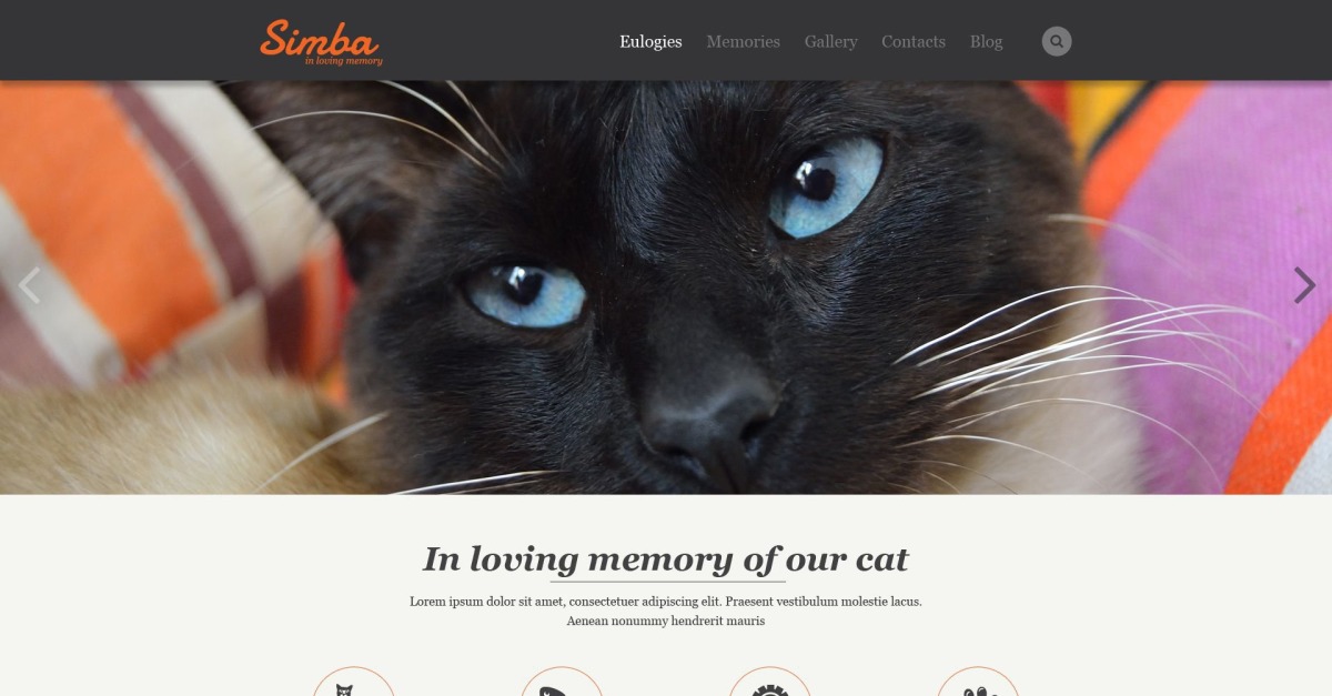 Free Cat Responsive Website Template - TemplateMonster