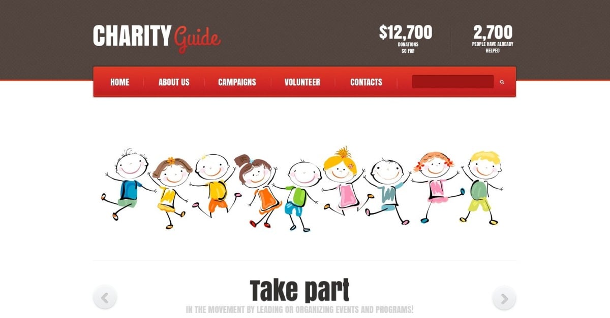 Free Charity Sponsorship Website Template - TemplateMonster