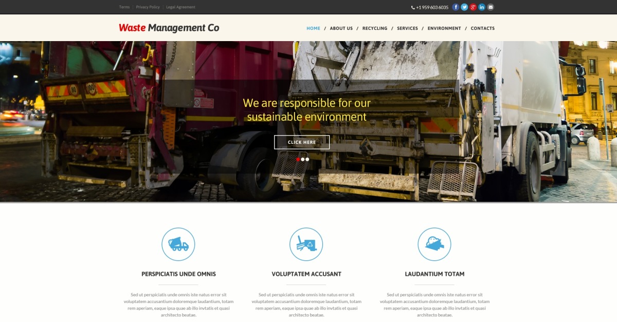 Free Environmental Website Template #248072 - TemplateMonster