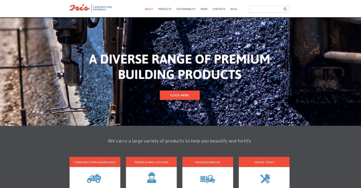 Free Concrete Company Responsive Website Template
