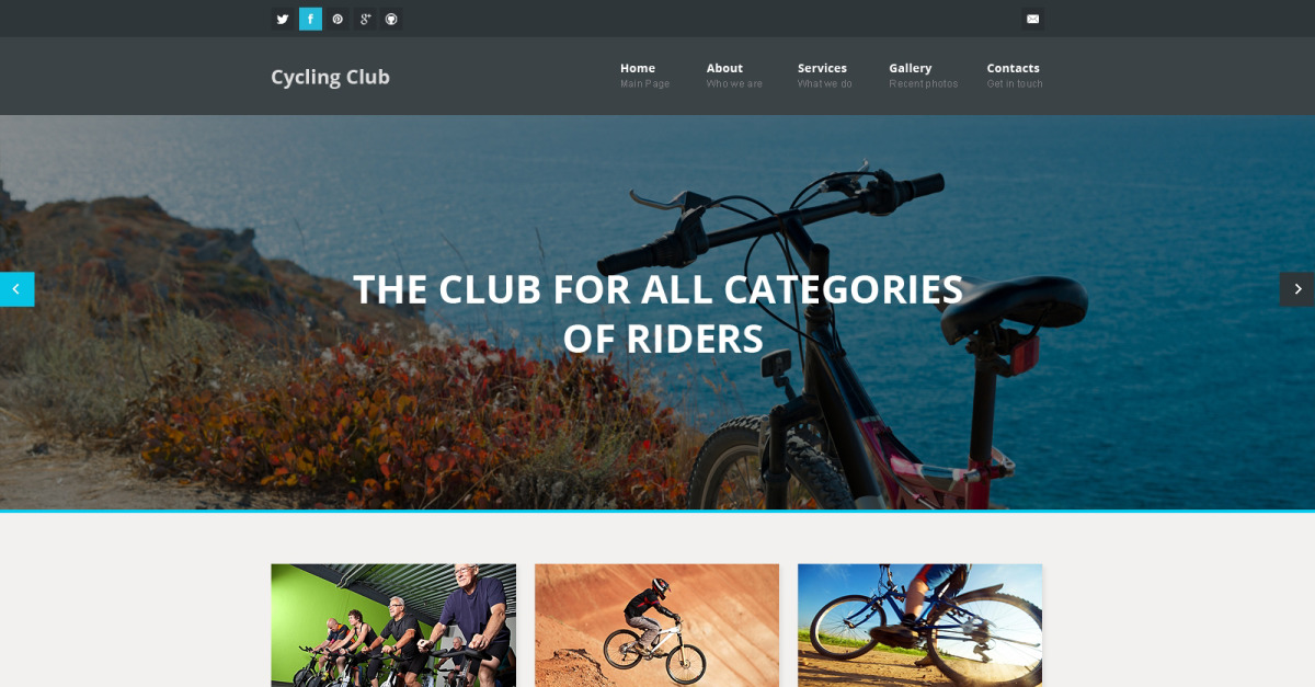 Free Cycling Responsive Website Theme - TemplateMonster