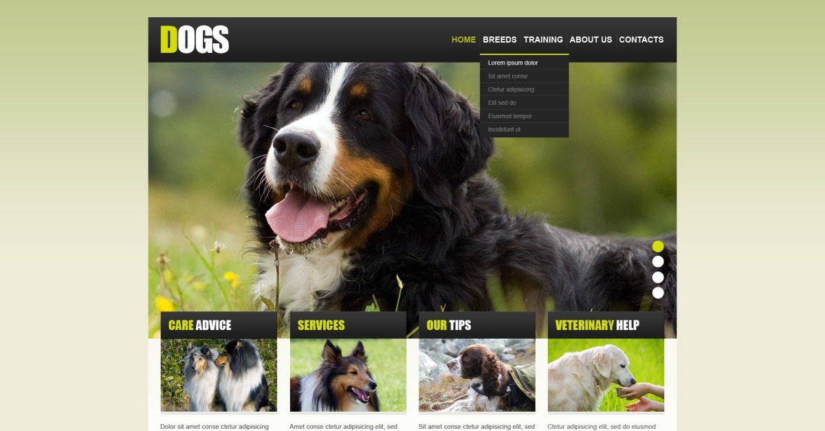 Free Breeder Website Template #248237 - TemplateMonster