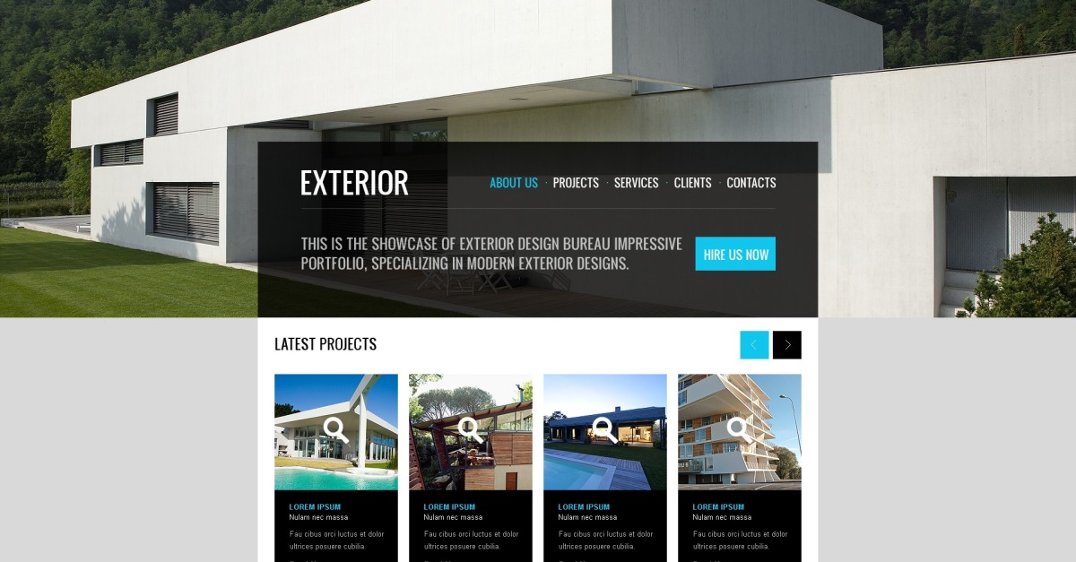 Charge-Free Exterior Design Website Template