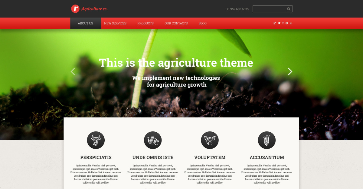 Free Farm Responsive Website Design #248330 - TemplateMonster