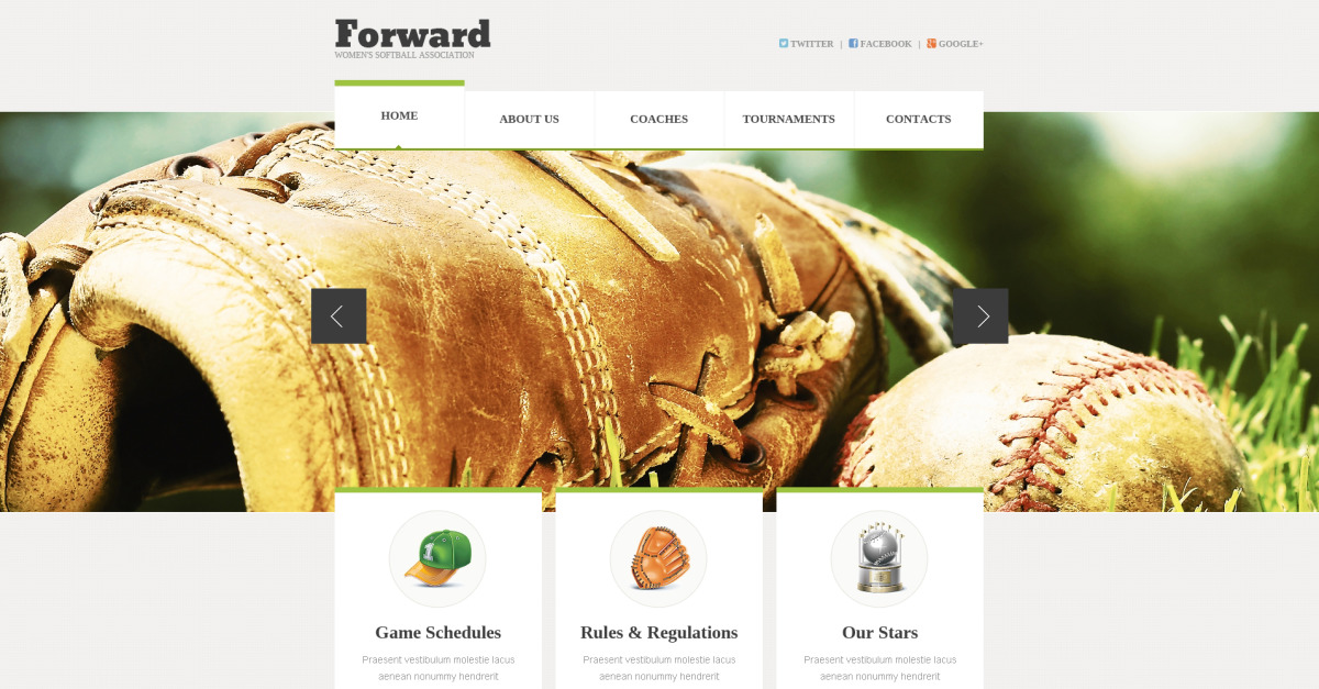Free Football Responsive Website Template - TemplateMonster