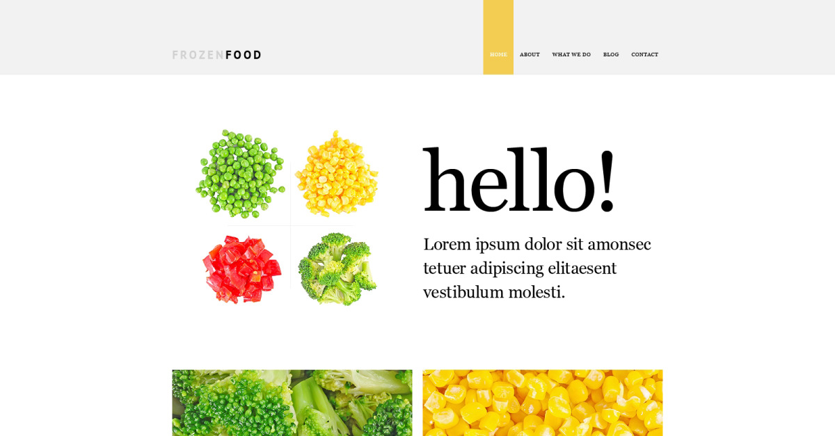 Free Frozen Food Responsive Website Theme - TemplateMonster