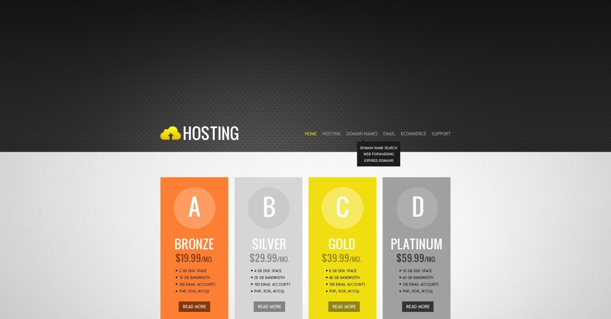 Free Hosting Provider Website Template - TemplateMonster