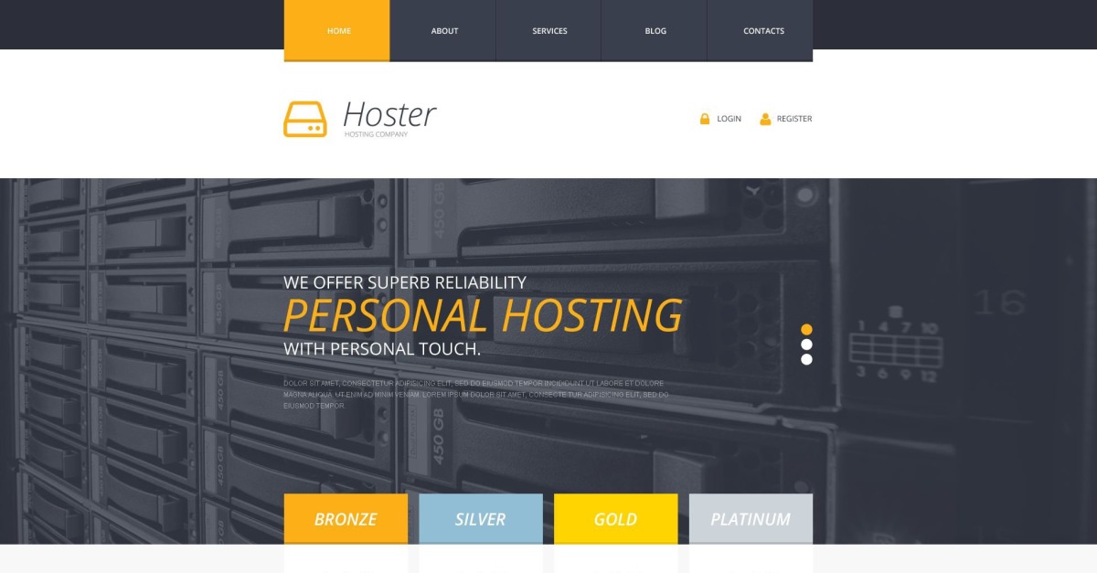 Free Hosting Responsive Website Theme - TemplateMonster