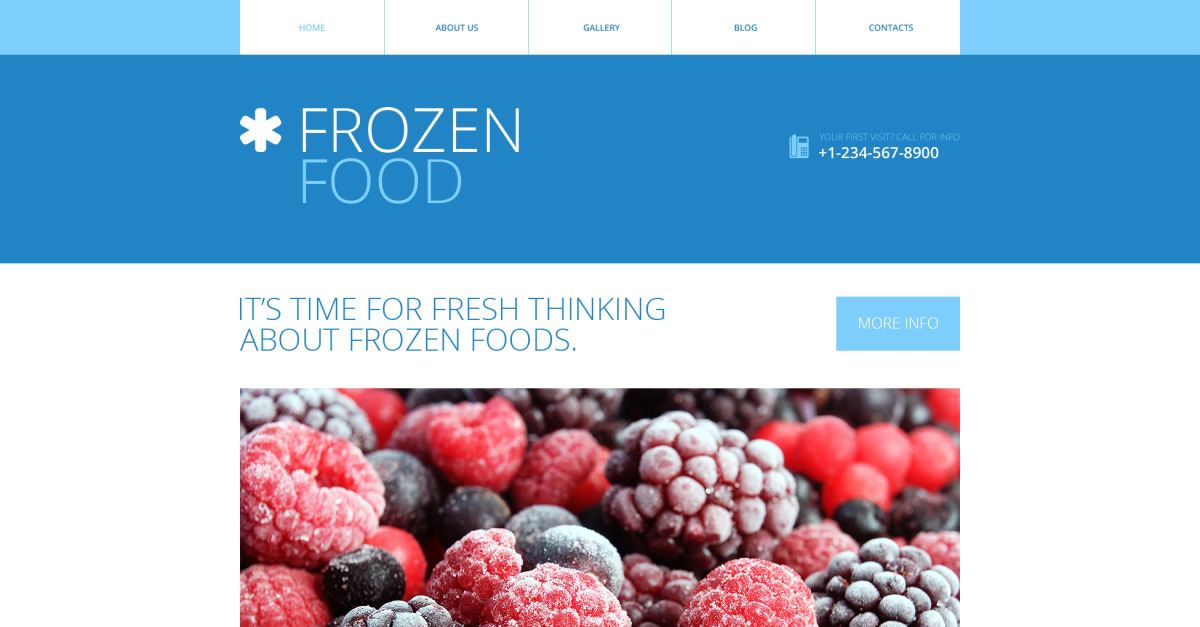 Frozen Food Responsive Website Free Template