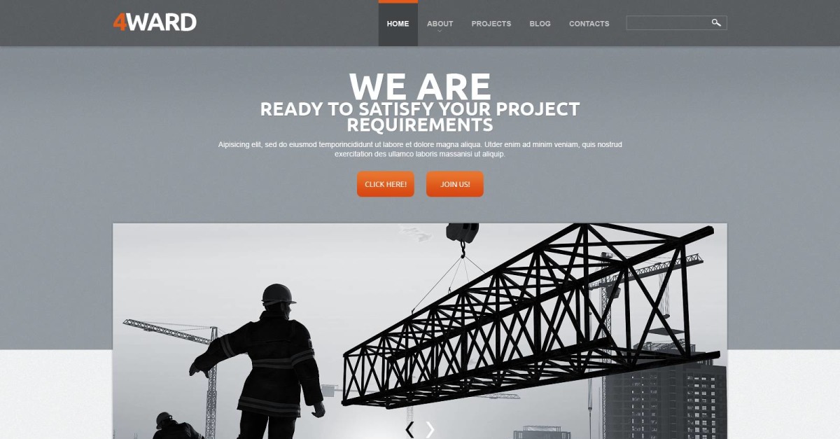Industrial Responsive Free Website Template - TemplateMonster