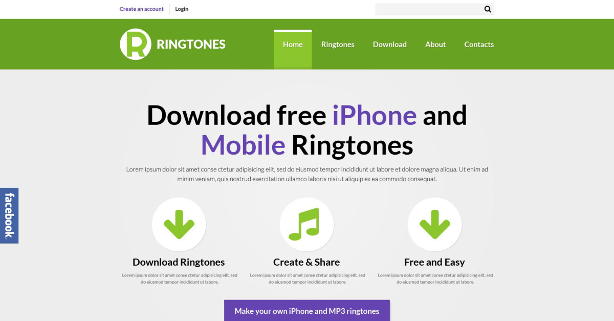 Free Mobile Content Responsive Website Template