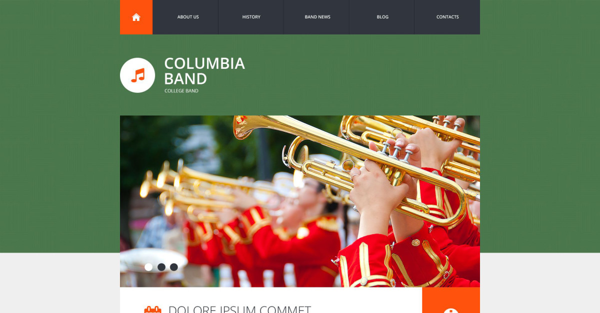 Free Music Band Responsive Website Template - TemplateMonster